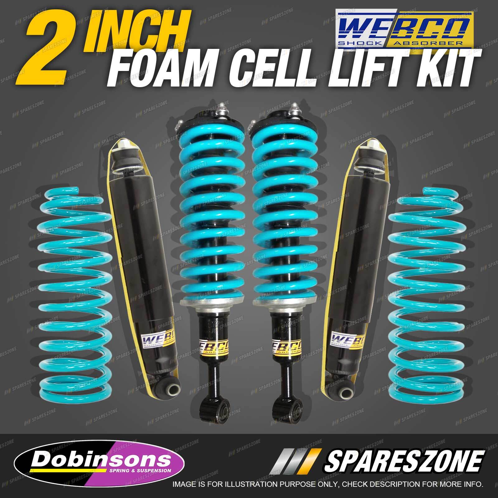 2" Foam Cell Lift Kit Pre Assembled Dobinsons Coil for Nissan Navara ...