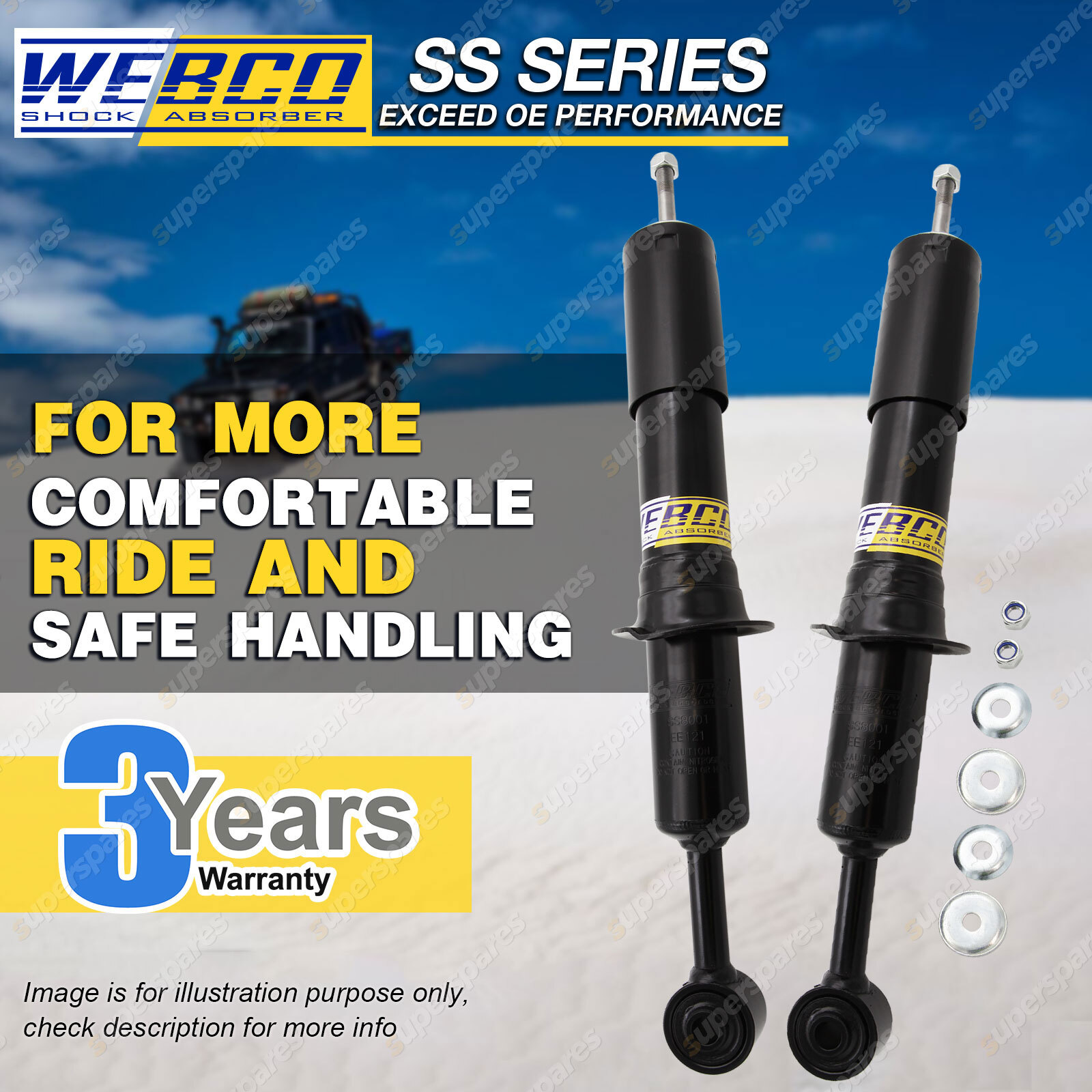 Pair Front Webco Pro Shock Absorbers for GWM Great Wall Tank 300 2023-On