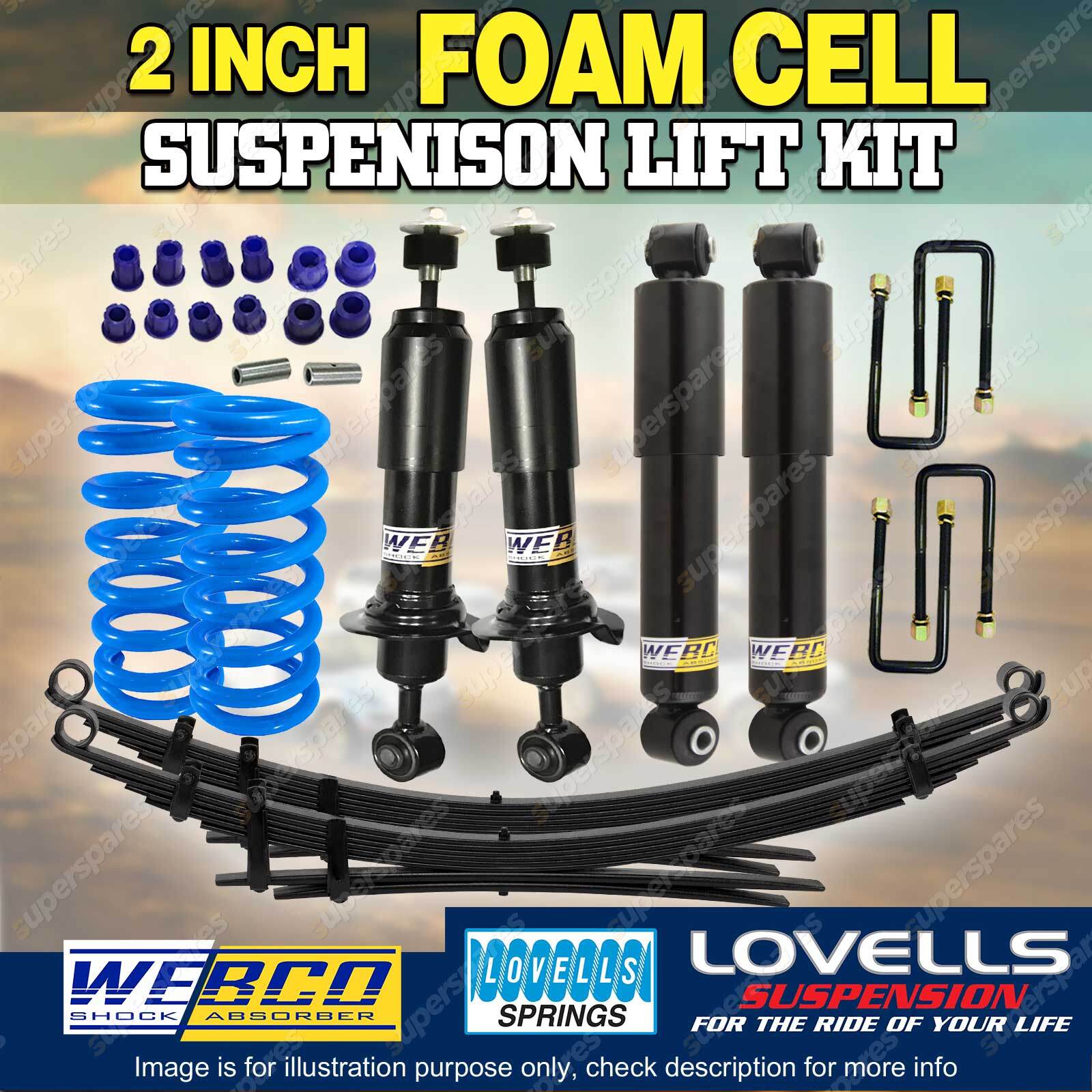2" Foam Cell Lift Kit Lovells Coil Raw Leaf for Nissan Navara D40 no ...