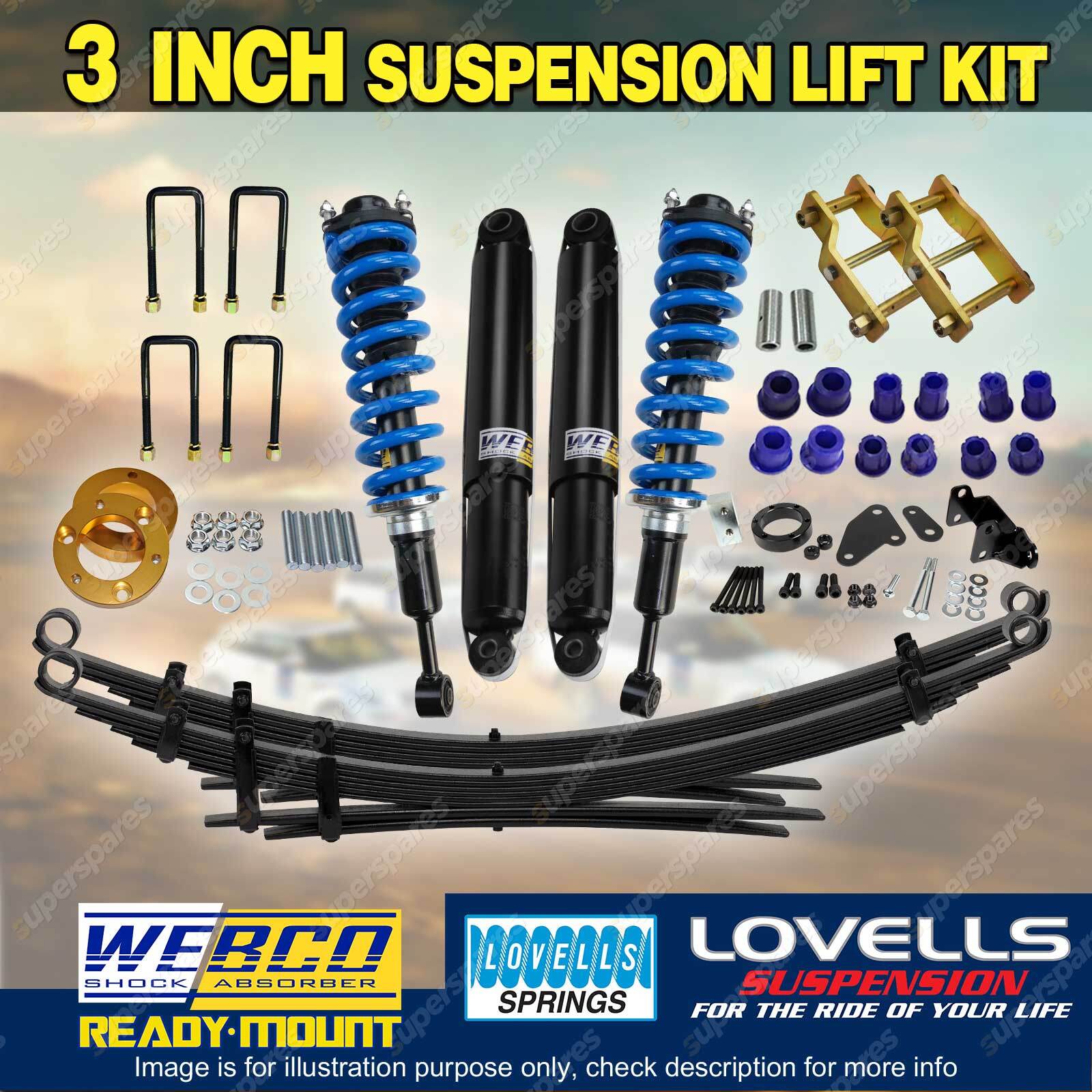 3" Pre Assembled Lift Kit RAW Leaf Diff Shackle Spacer for Ford Ranger ...