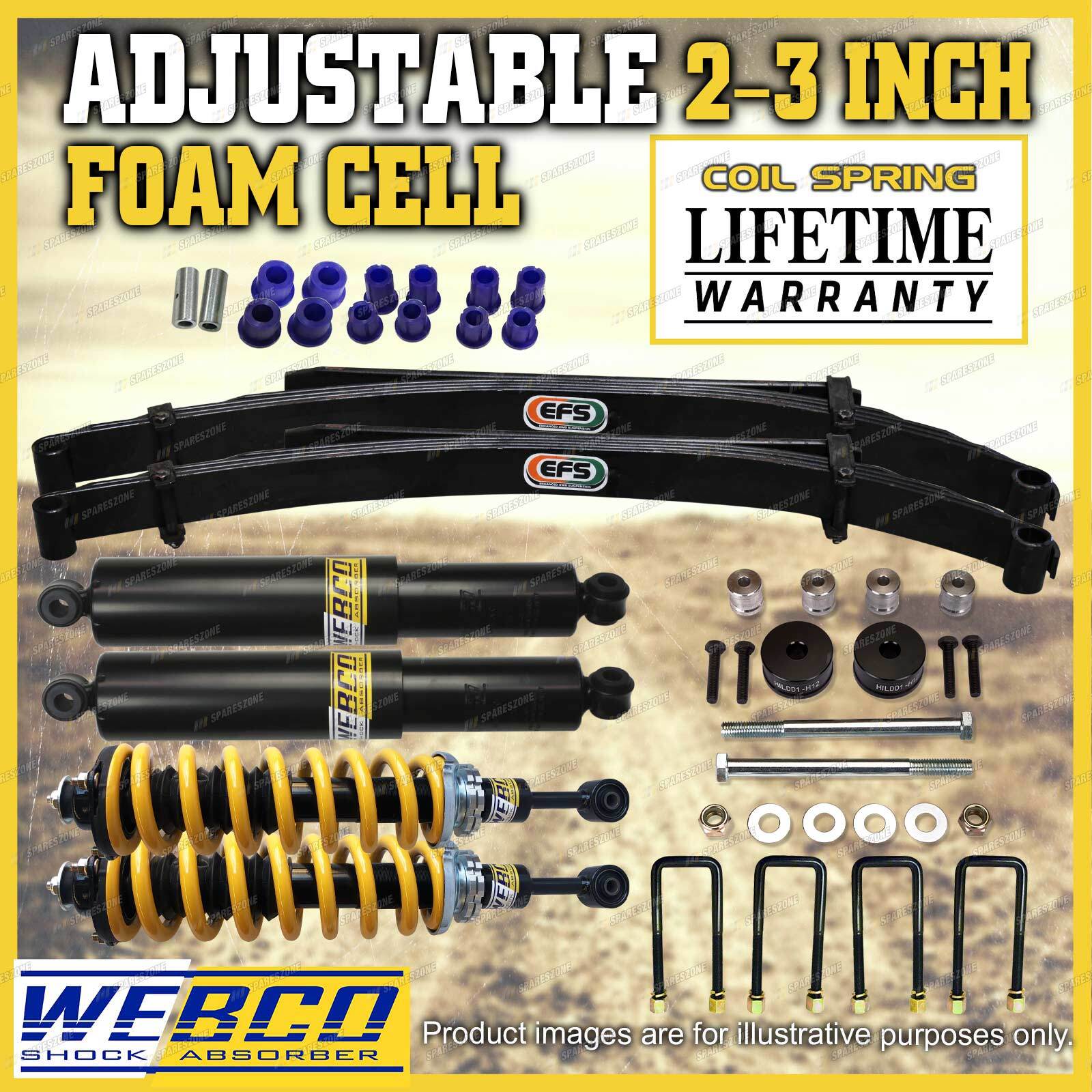 Adjustable 2 - 3 Inch Pre Assembled Foam Cell Lift Kit Diff for Foton ...