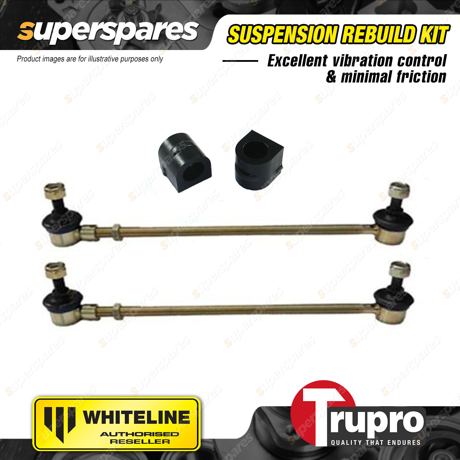 Front Sway Bar Links + 24mm Sway Bar Mount Bushes for Holden Adventra ...