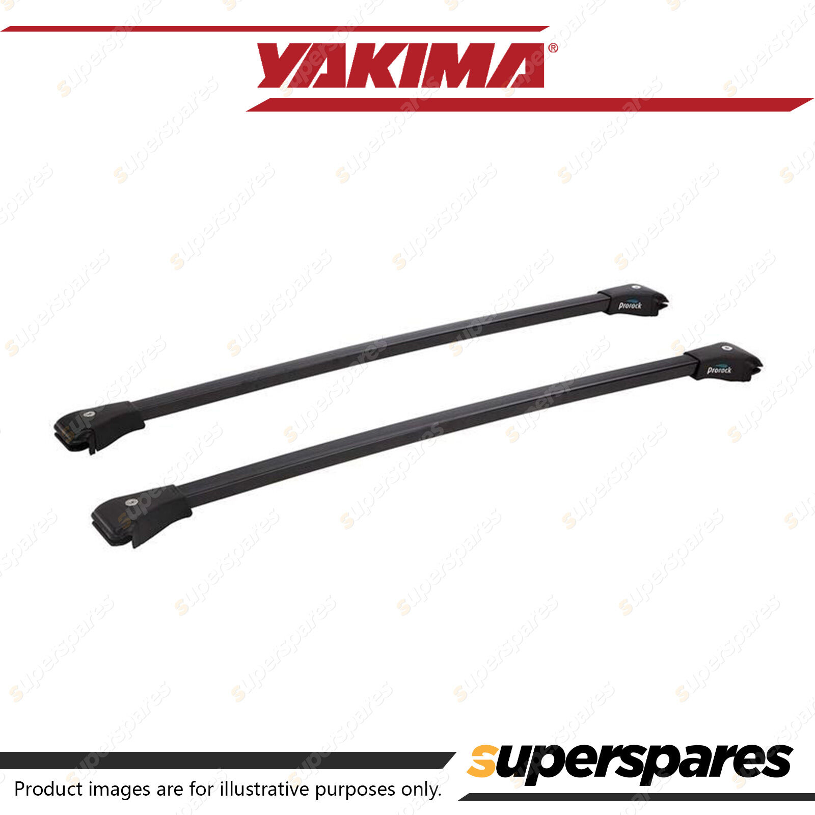 A Pair of Yakima Standard Rail Bar Black 92 To 102 cm - Roof Rack Bar