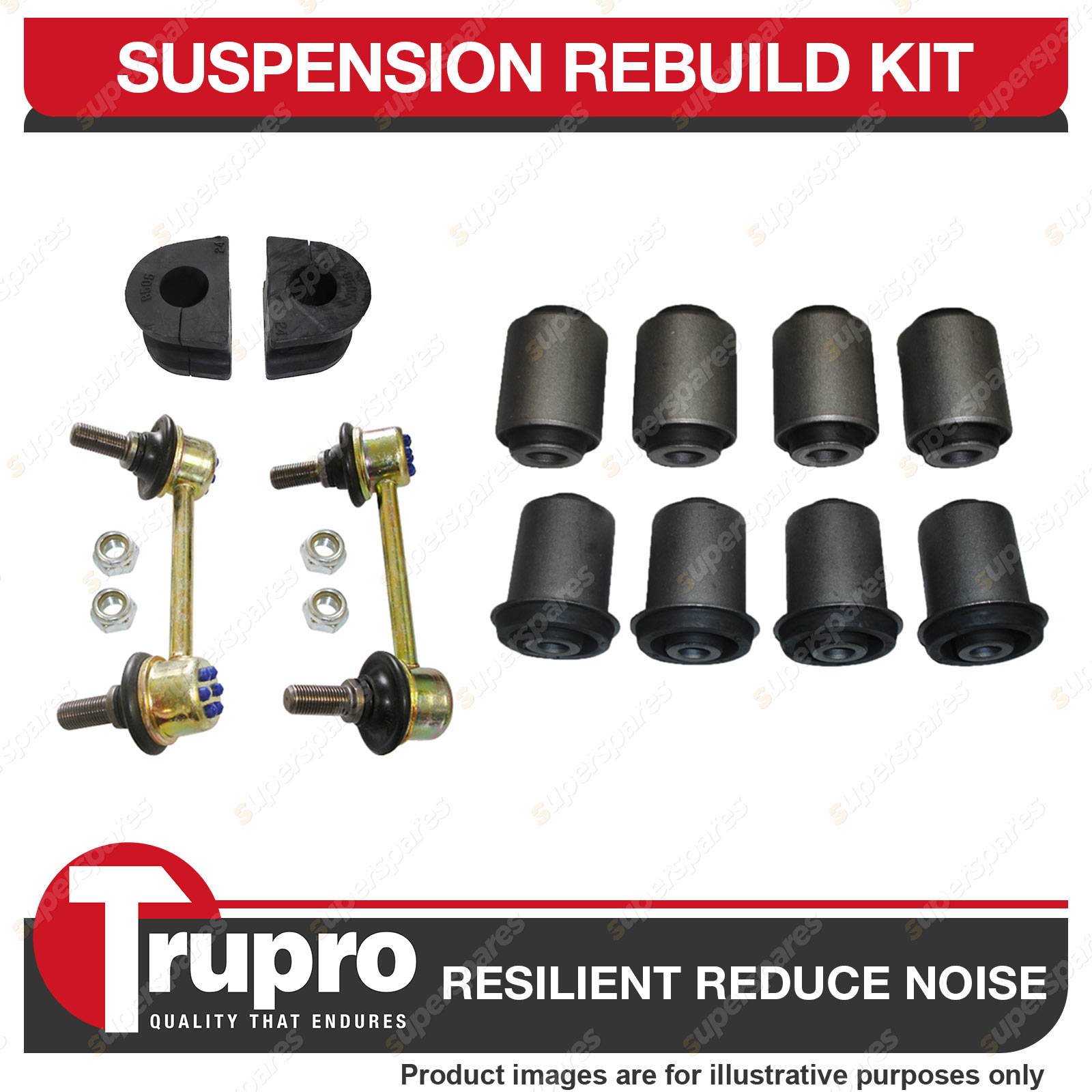 Rear Suspension Bush Kit Toe Control Arms Sway Bar for Mitsubishi ...
