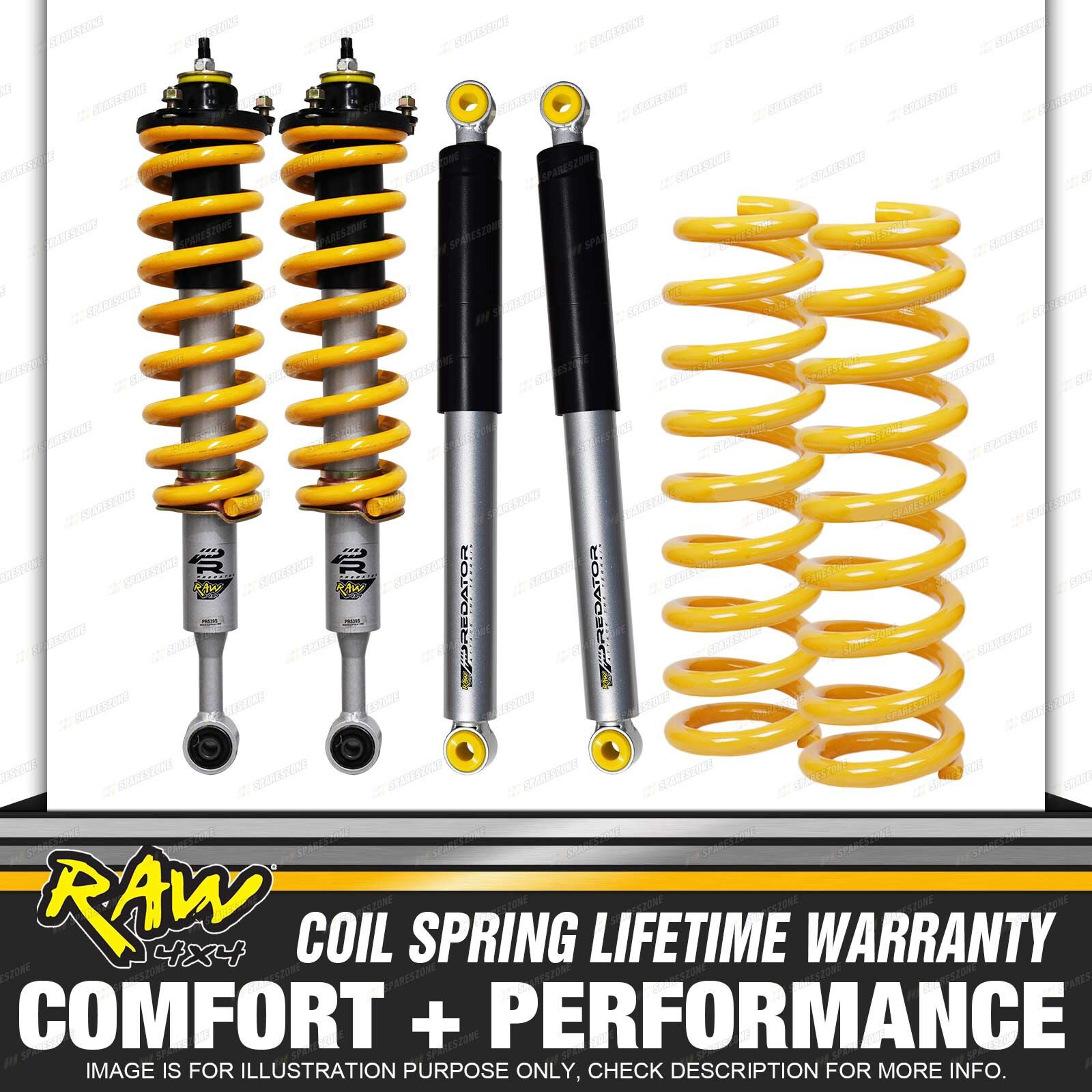 RAW Pre Assembled Strut for Toyota PRADO 120 150 SERIES 2"50mm Lift Kit ...