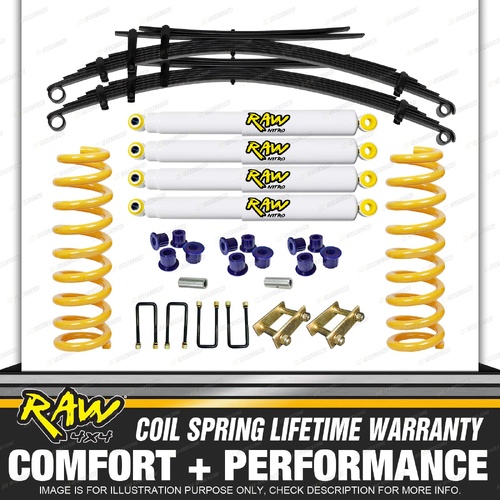 RAW 4x4 Shock Coil Leaf Springs for Landcruiser 78 79 SERIES 50mm Lift ...